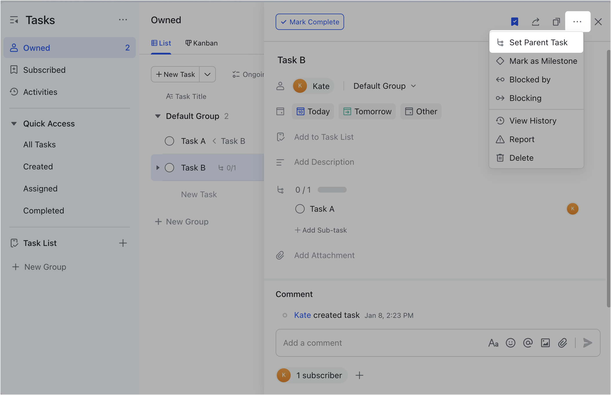 Use sub-tasks