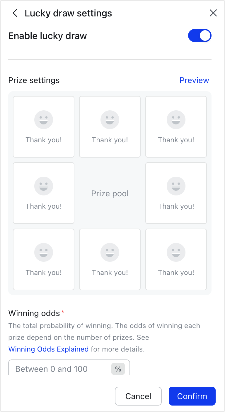 Use the lucky draw function in Feishu Forms