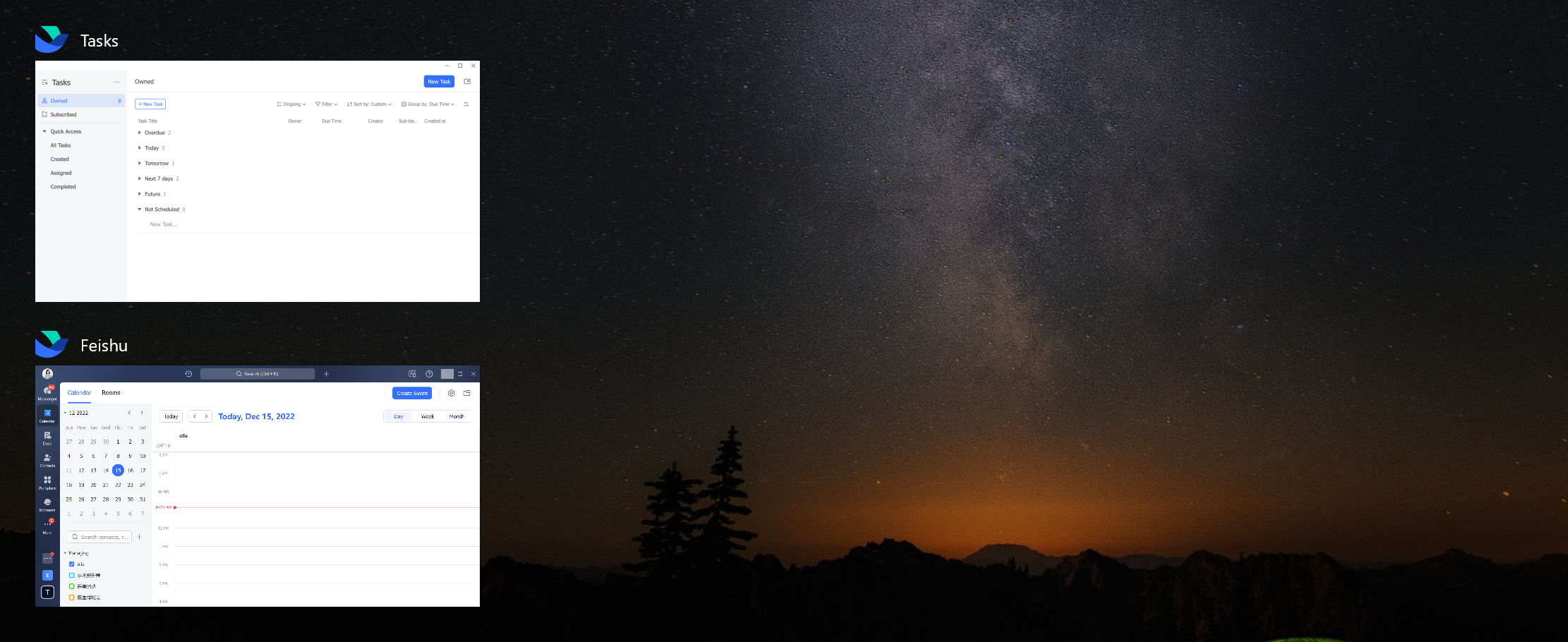 Open Tasks in a separate window