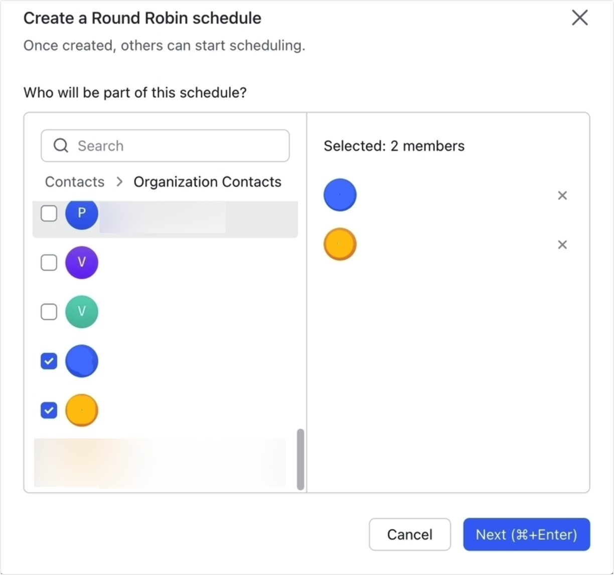 Set up Round Robin meetings