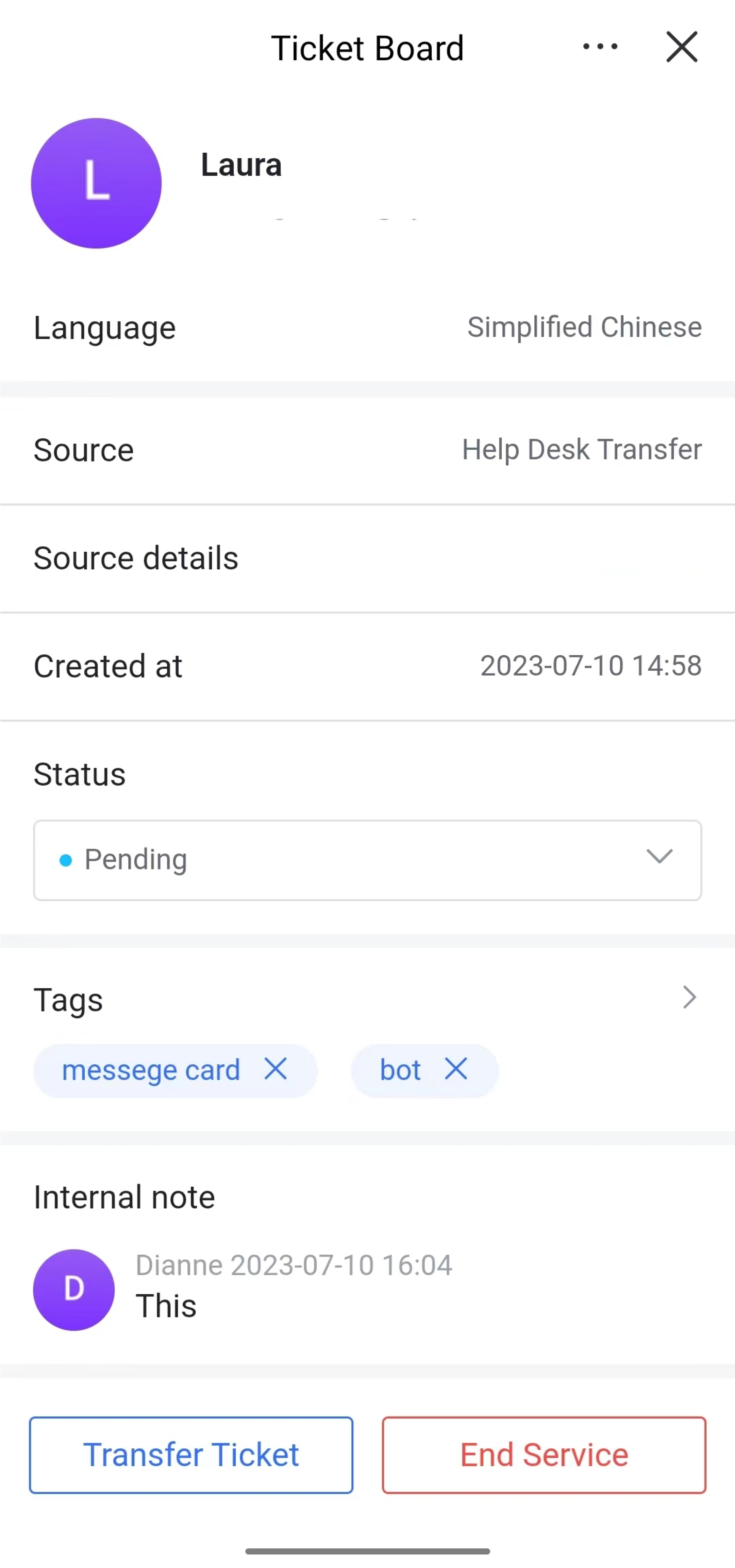 Use the Help Desk ticket board