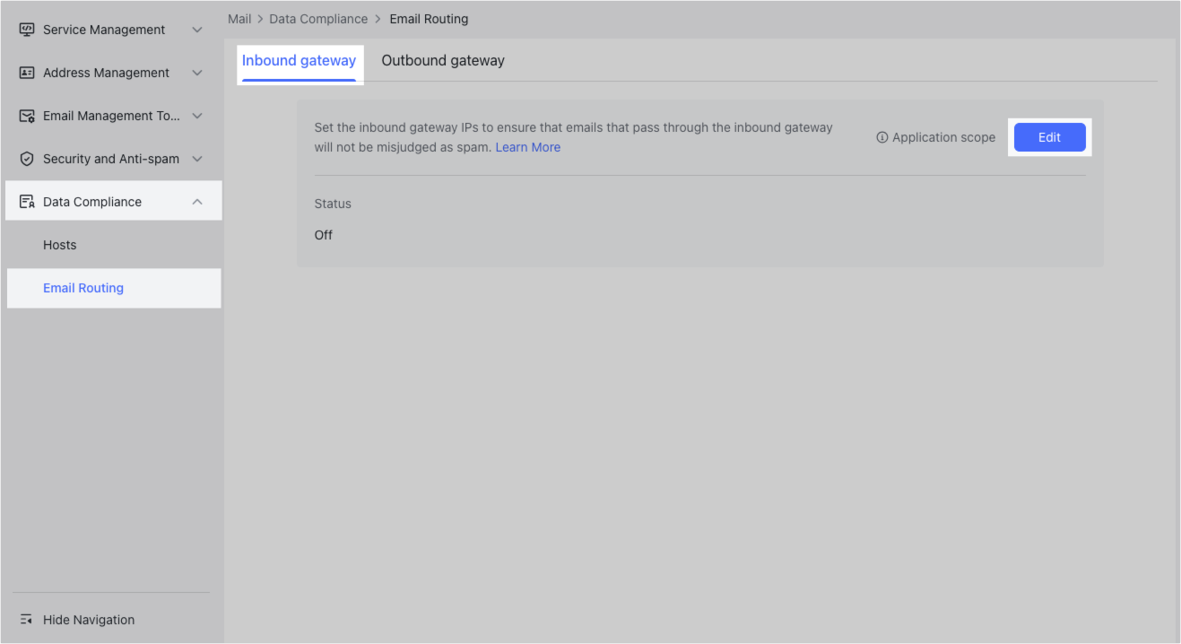 Admin | Set up an inbound email gateway