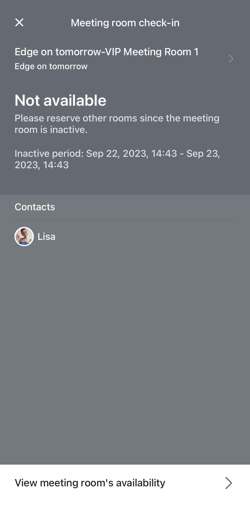 Check in or reserve a room with QR code