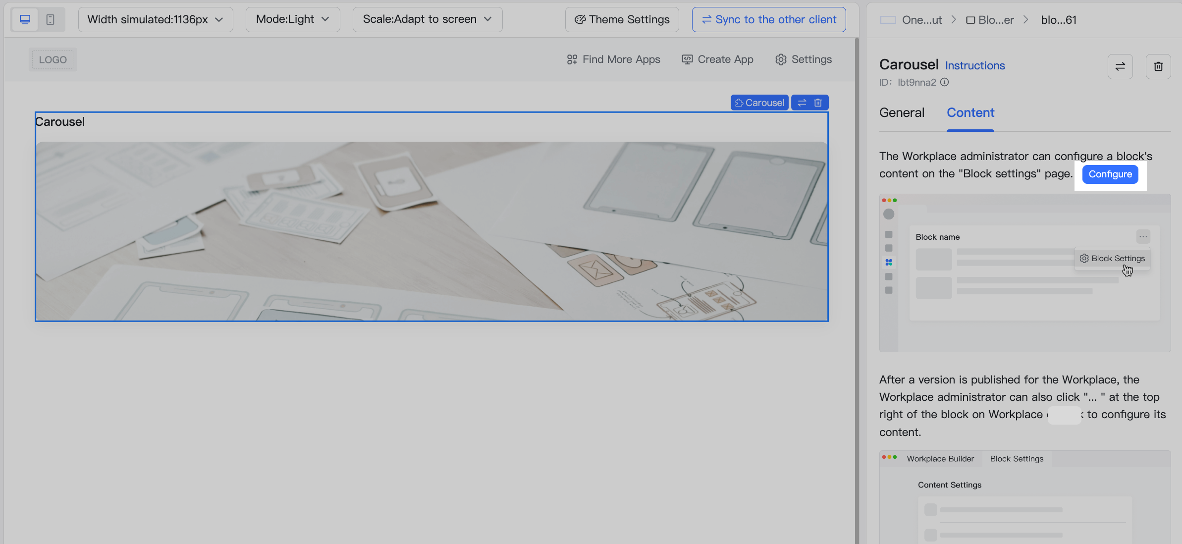 Use the Carousel block