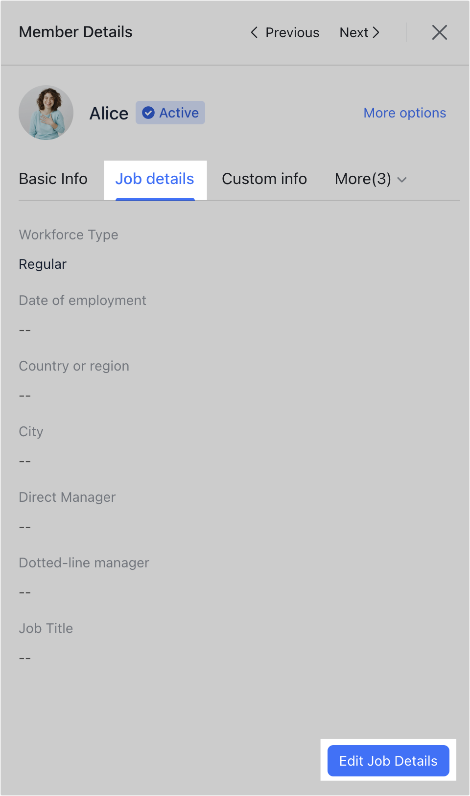 Admin Modify Member Information