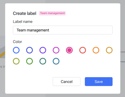 Manage email labels