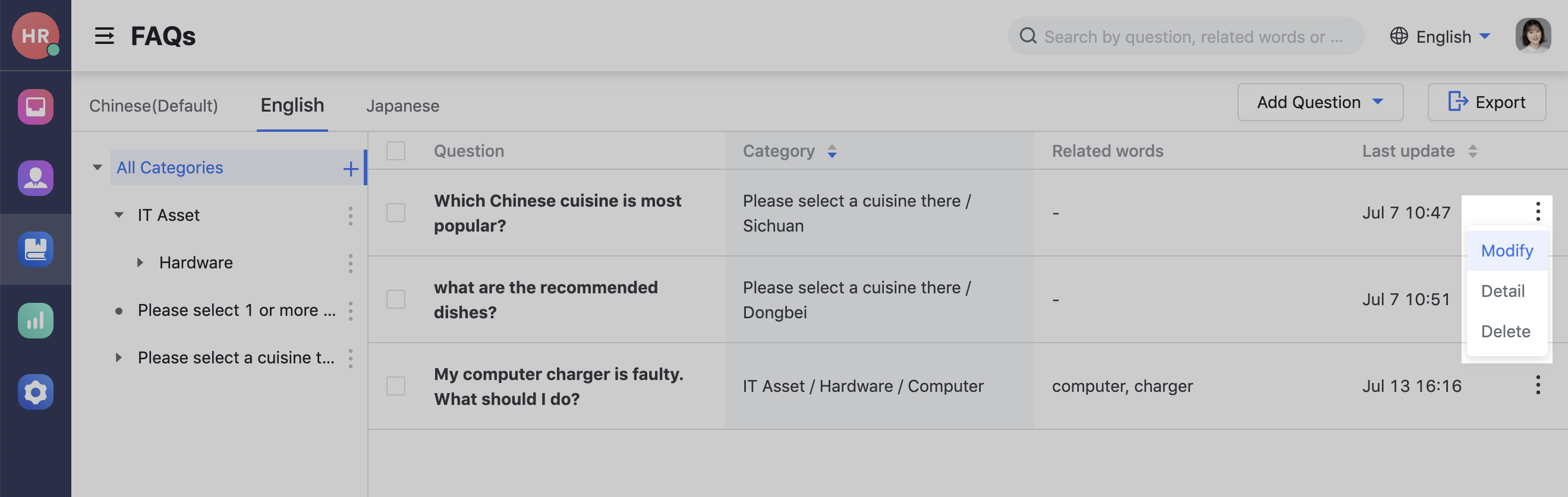 Use the Help Desk FAQs