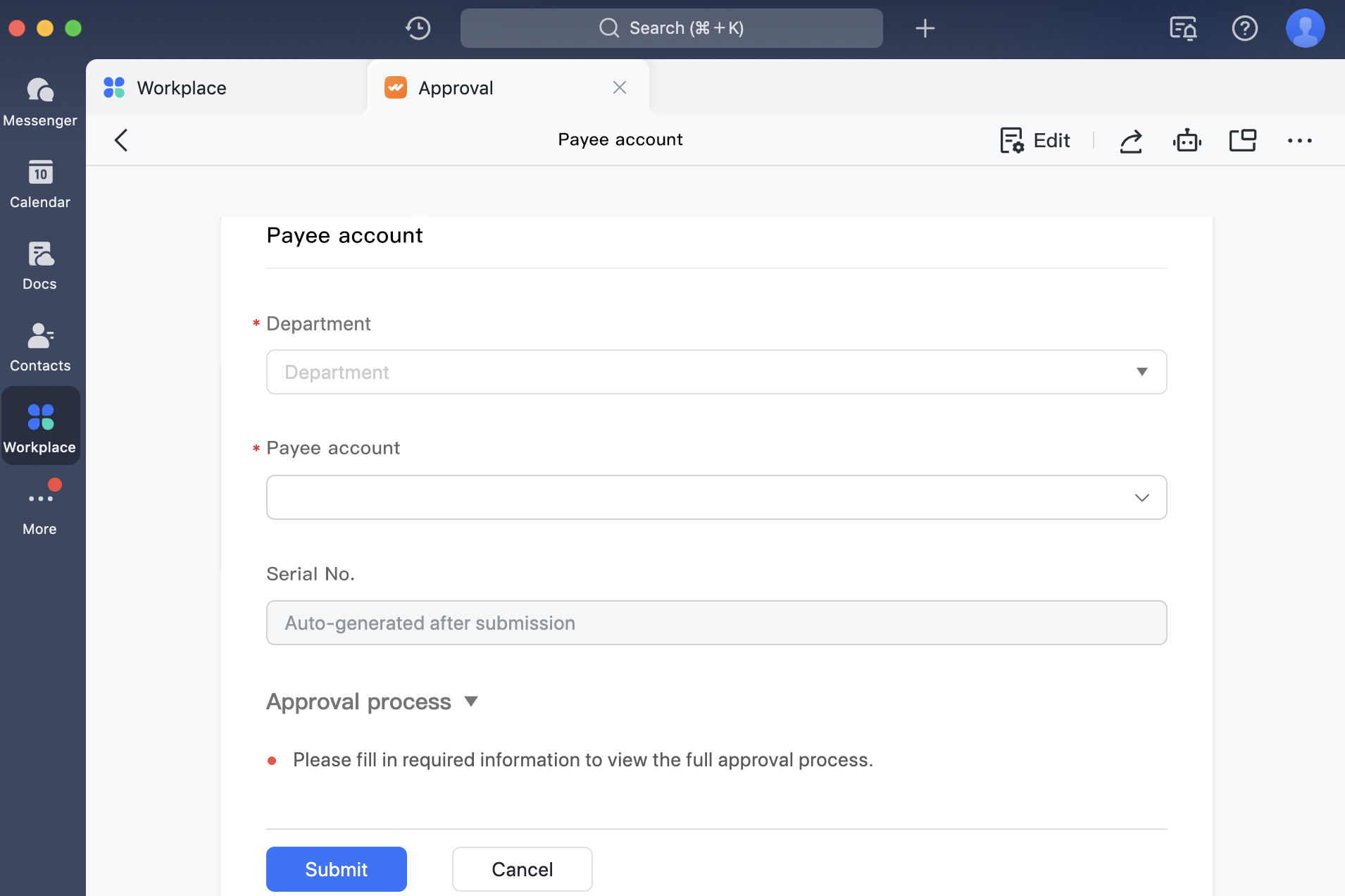 Admin | Use the Serial No. widget