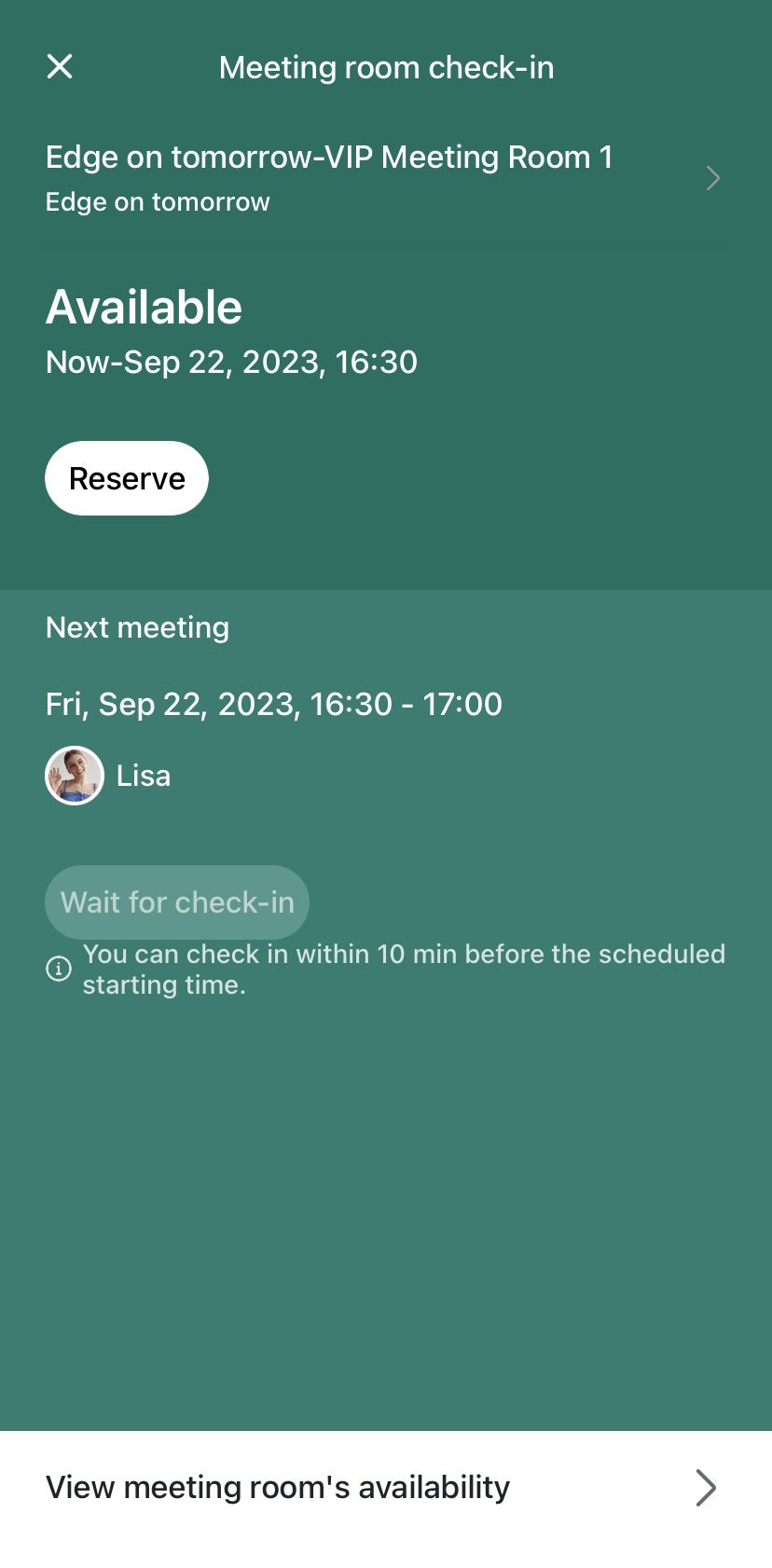 Check in or reserve a room with QR code