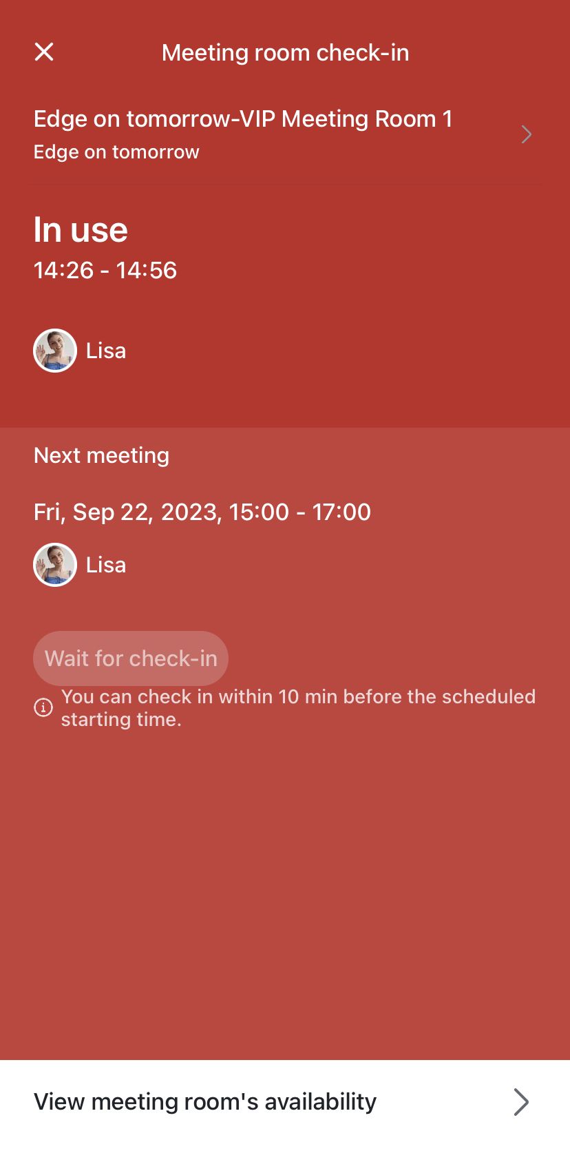 Check in or reserve a room with QR code