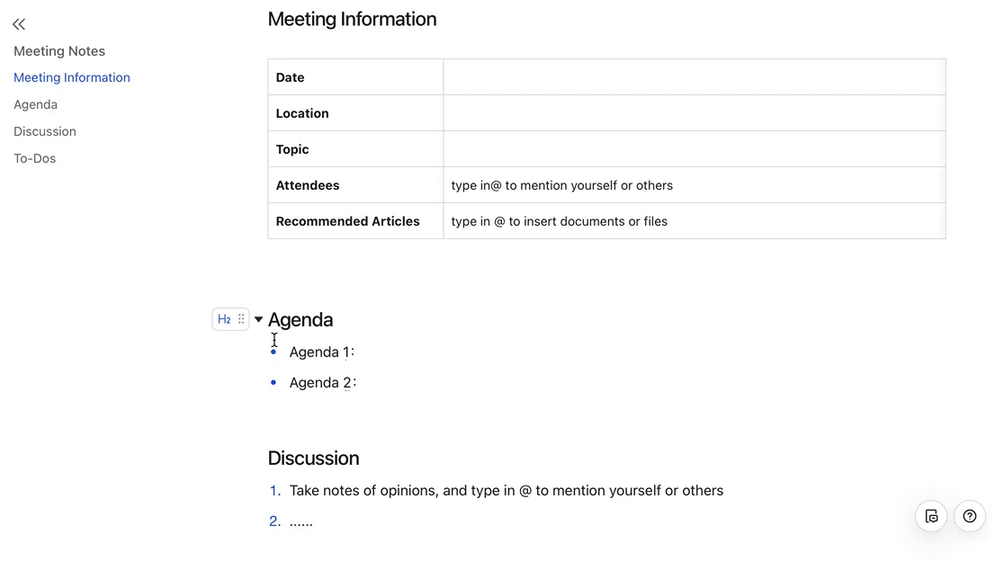 Use toolbars in Docs