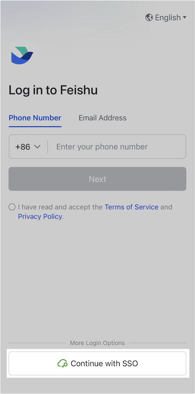 Log in to Feishu with SSO (single sign-on)