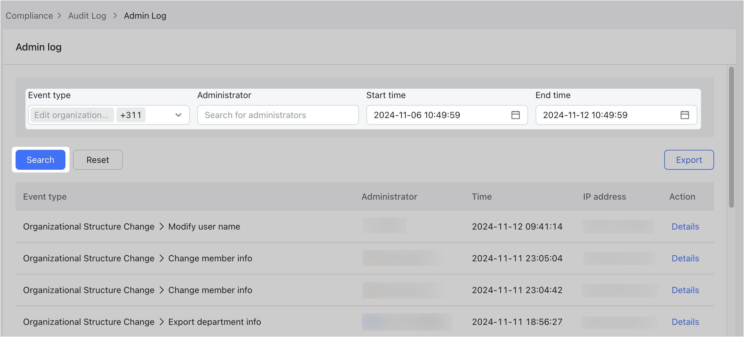 Admin | Review admin logs