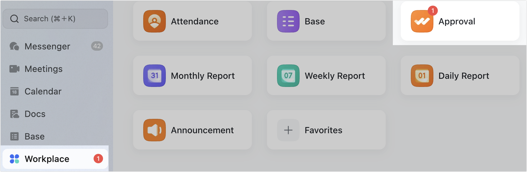 Use the Workplace badge function