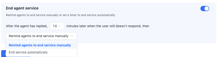 Set up reminders for agents