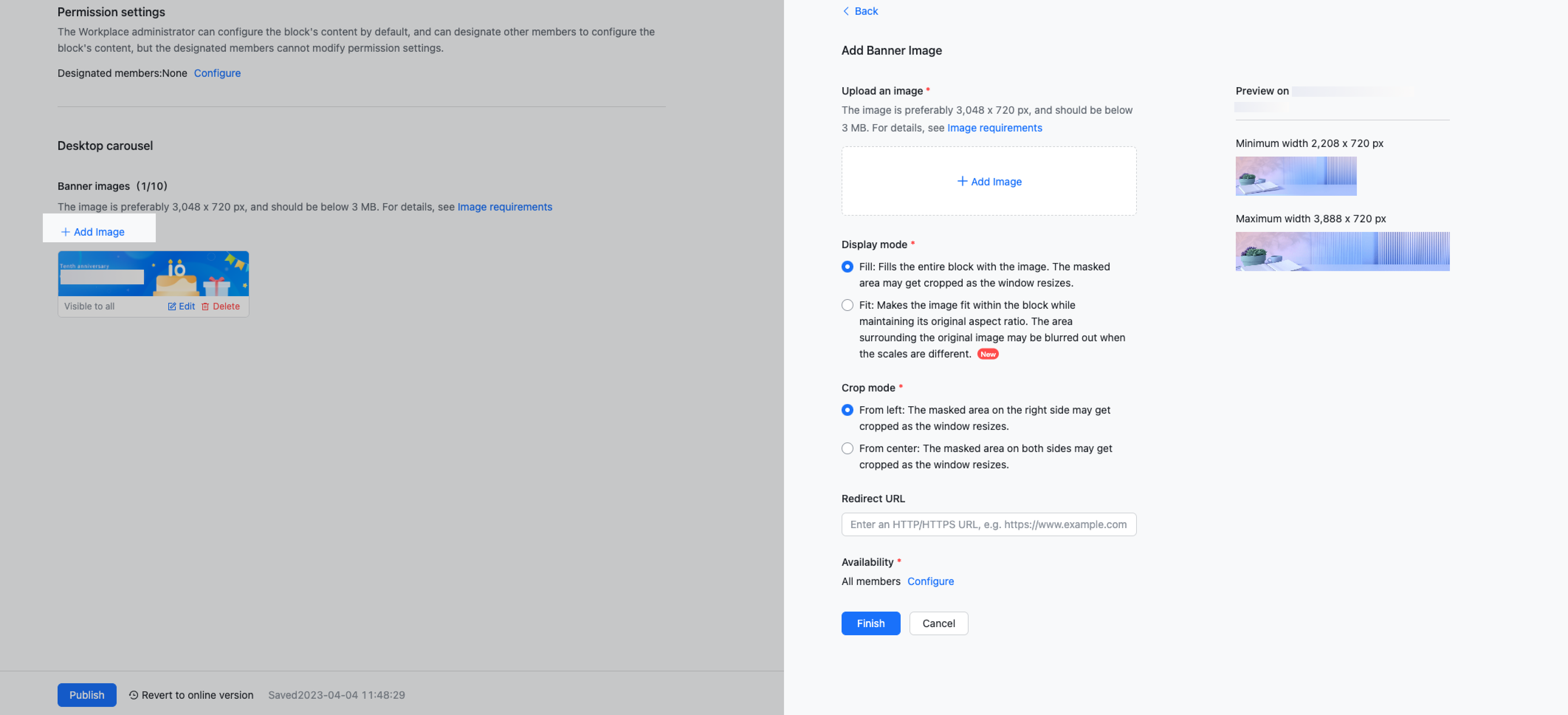 Use the Carousel block