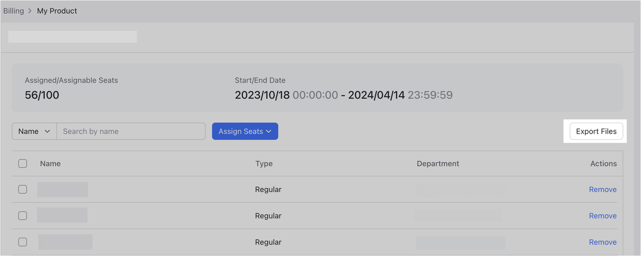 Admin | Assign seats