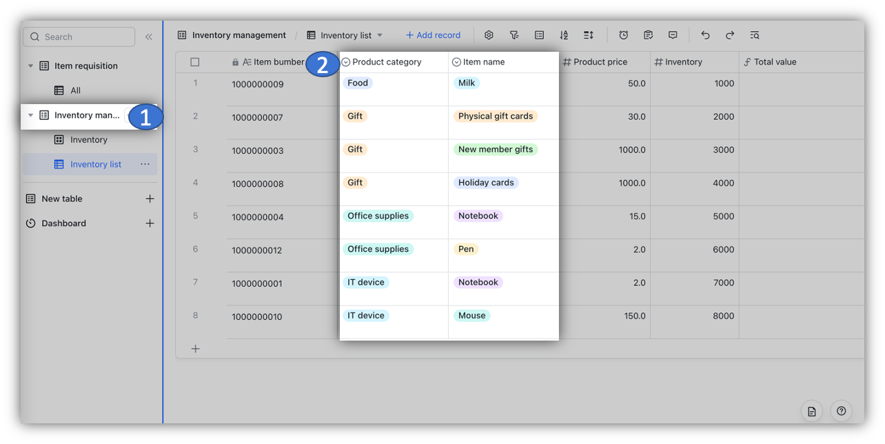 Create multi-level dropdown lists with single and multiple options fields