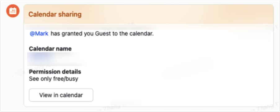 Share calendars with internal and external members