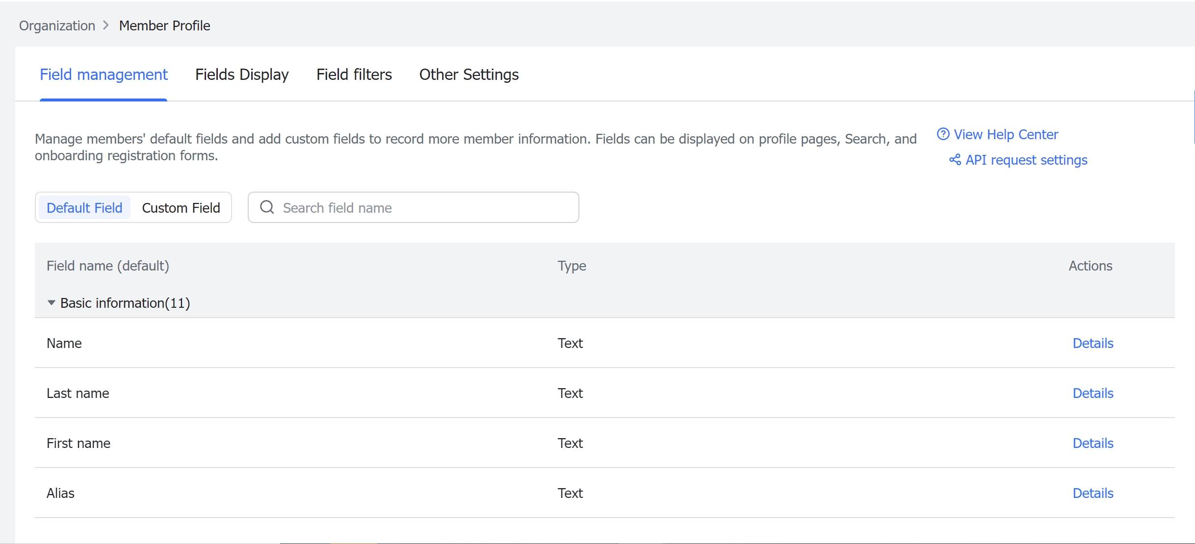 Admin | Manage member profile