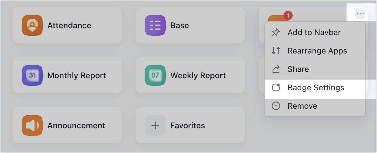 Use the Workplace badge function
