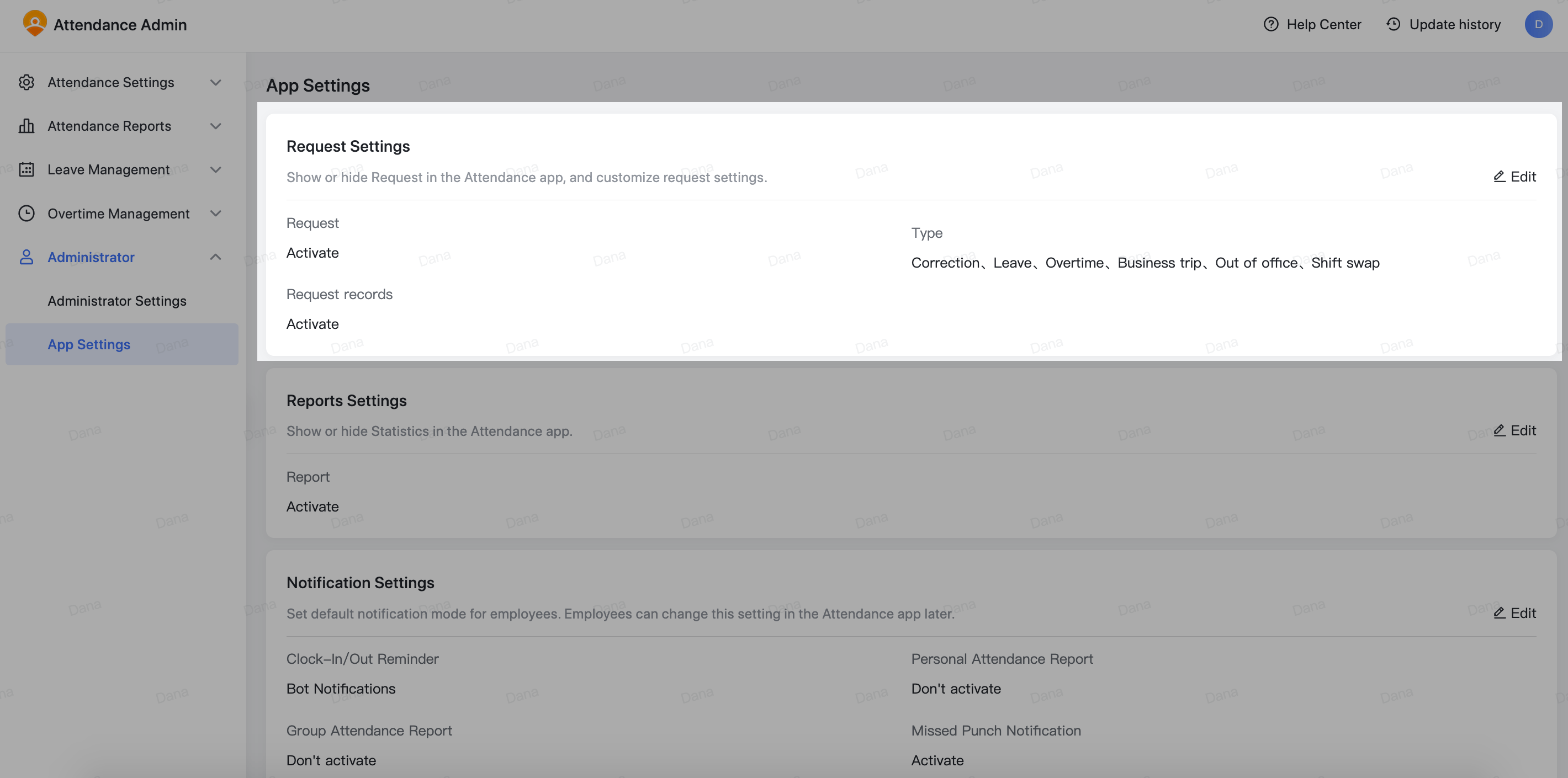Admin | Configure app request modules