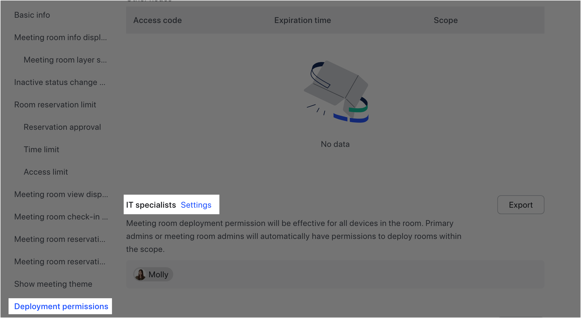 Admin | Configure deployment permissions