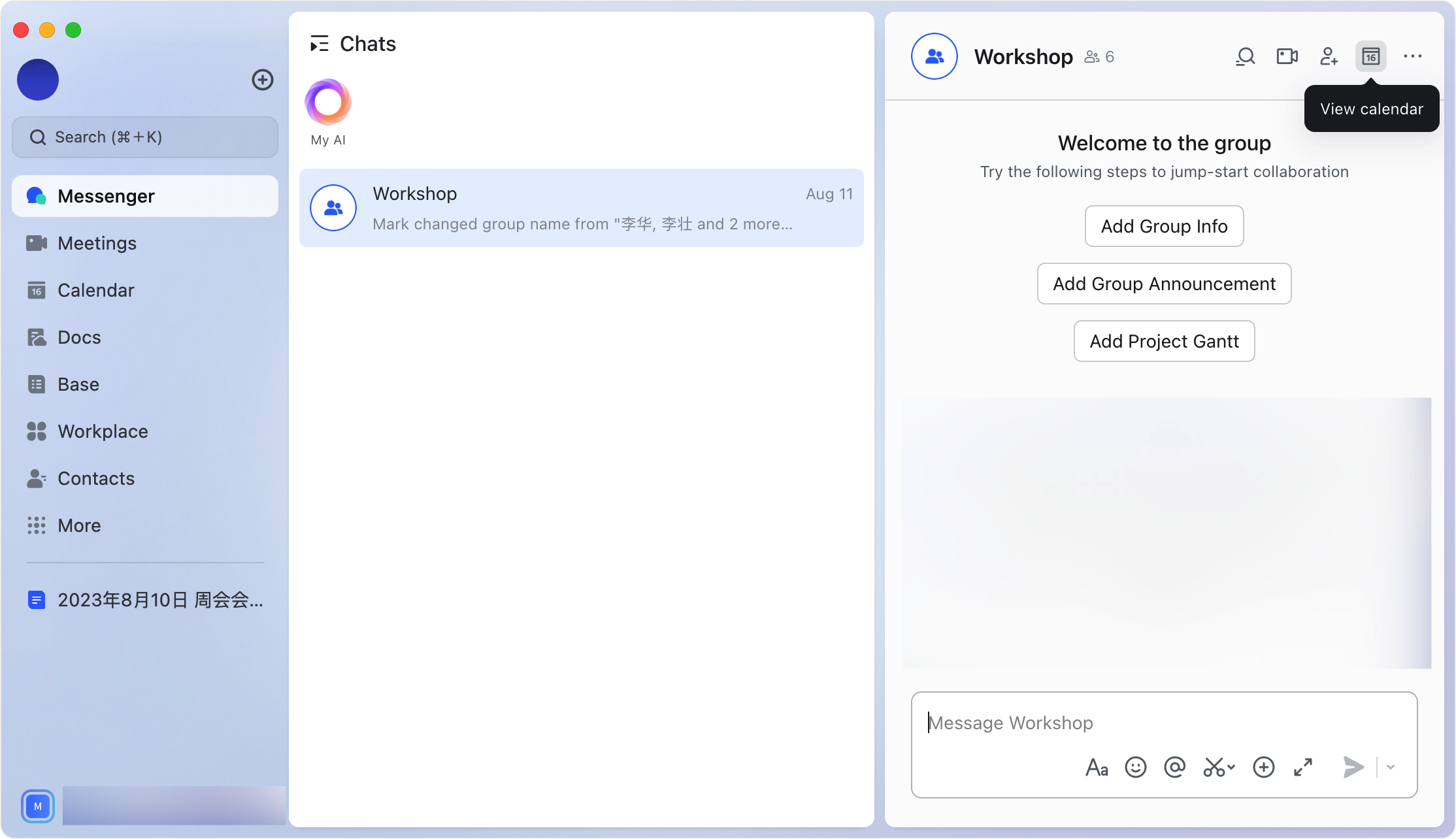 Check availability of a group chat's members