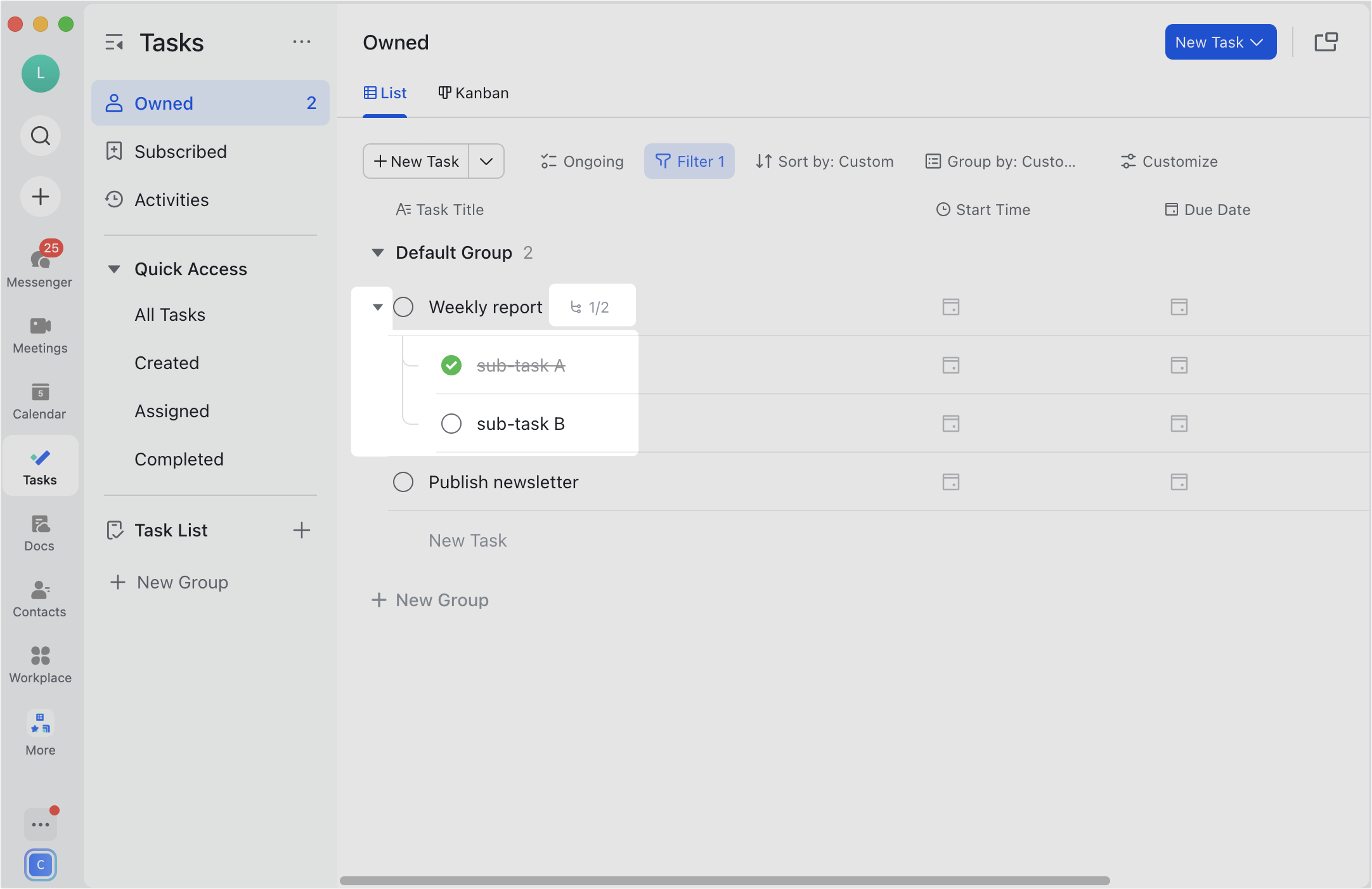 Use sub-tasks