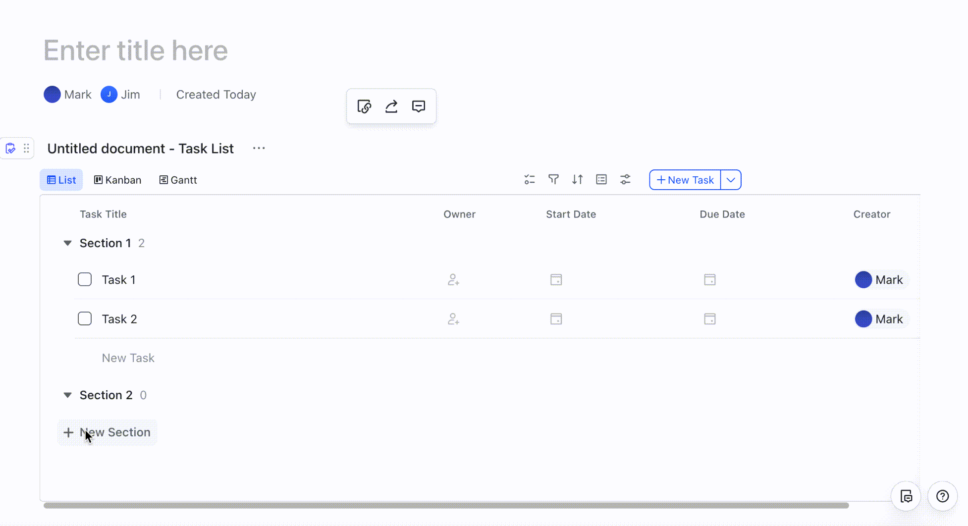 Use task lists in documents