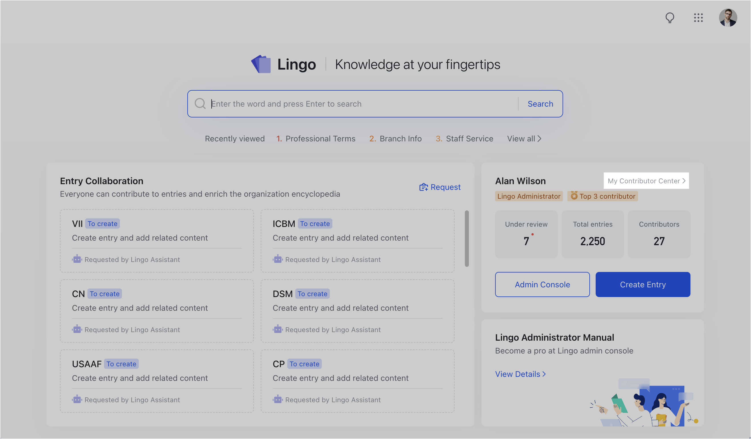 View your entry contribution record and feedback