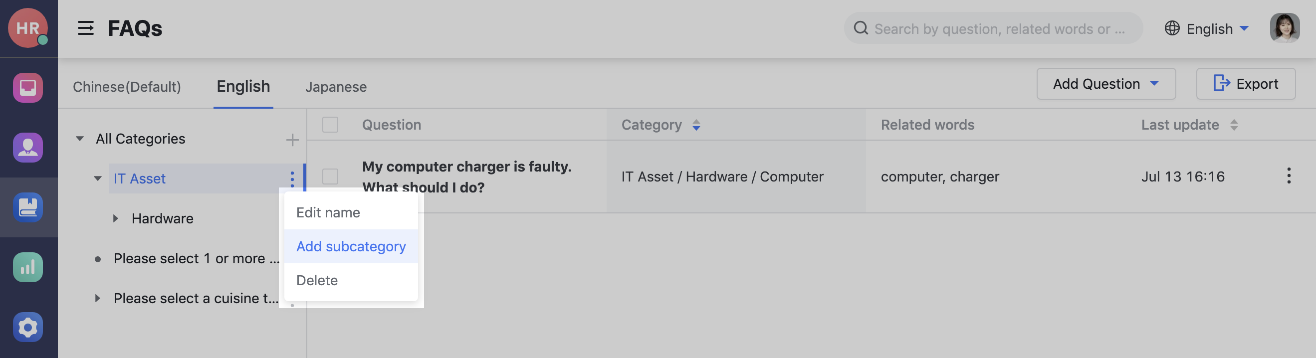 Use the Help Desk FAQs
