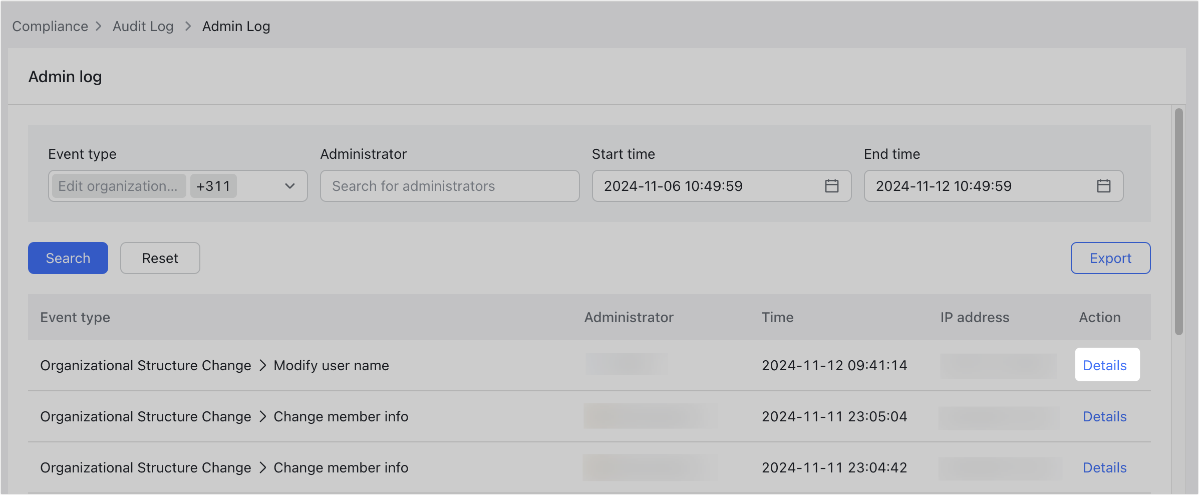 Admin | Review admin logs
