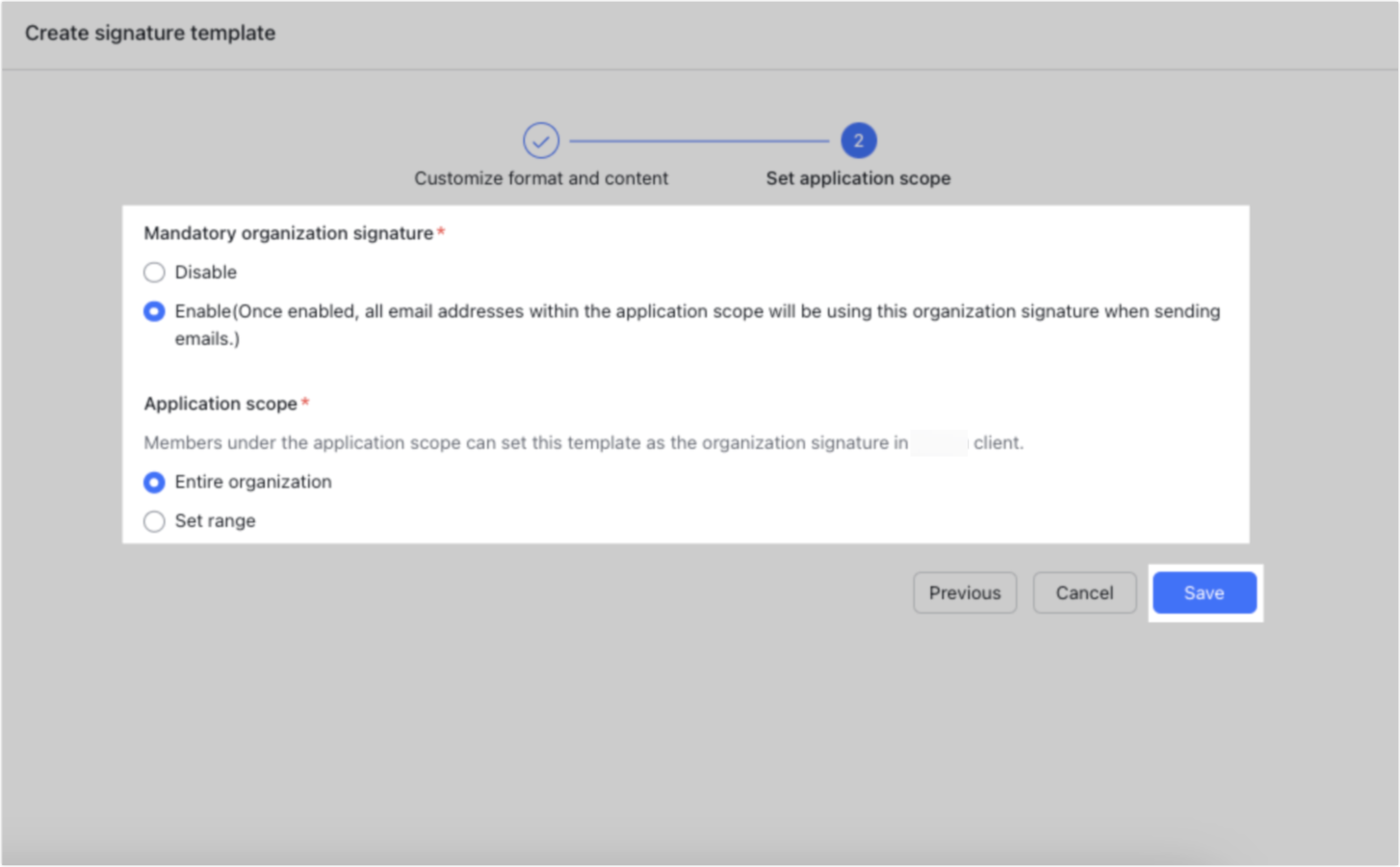 Admin | Configure your organization's signatures for emails