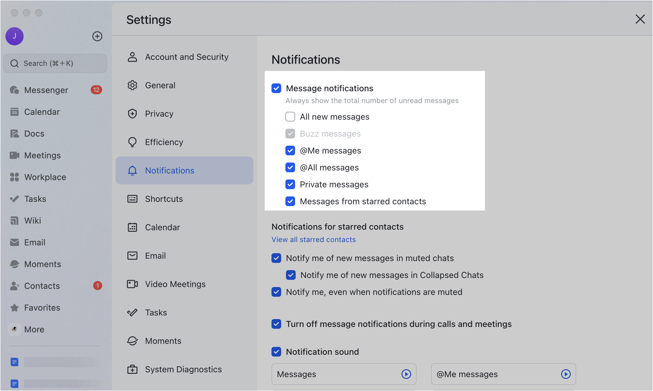 Set up message notifications