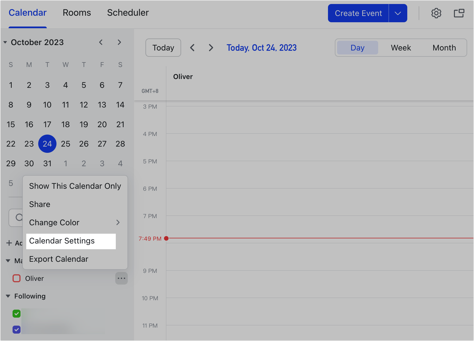 Create and manage personal calendars