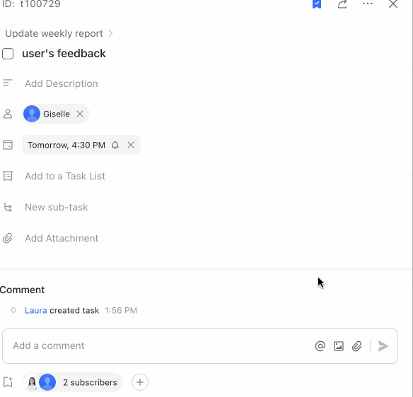Add Sub Tasks