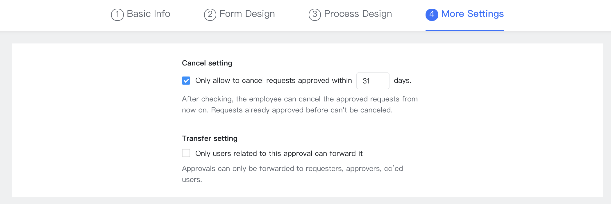 Admin | Set who can forward requests