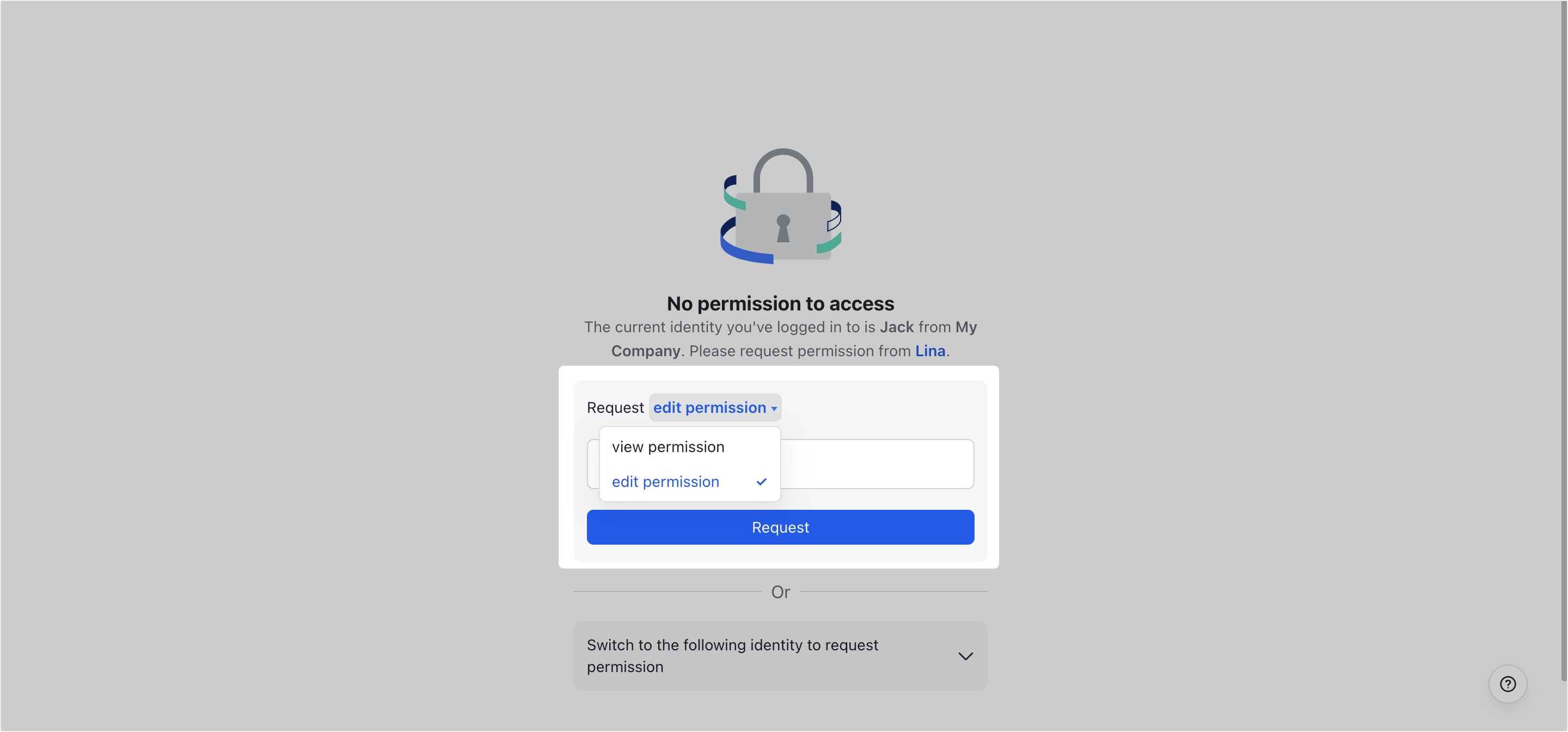 Request document permission