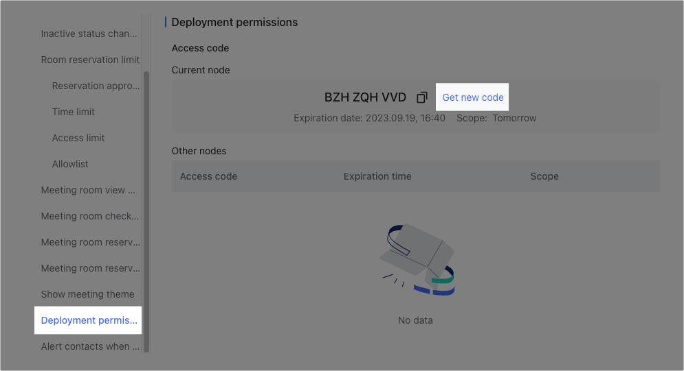 Admin | Set QR code check-in for meeting rooms
