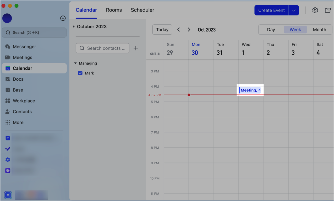 Create meeting notes in Calendar