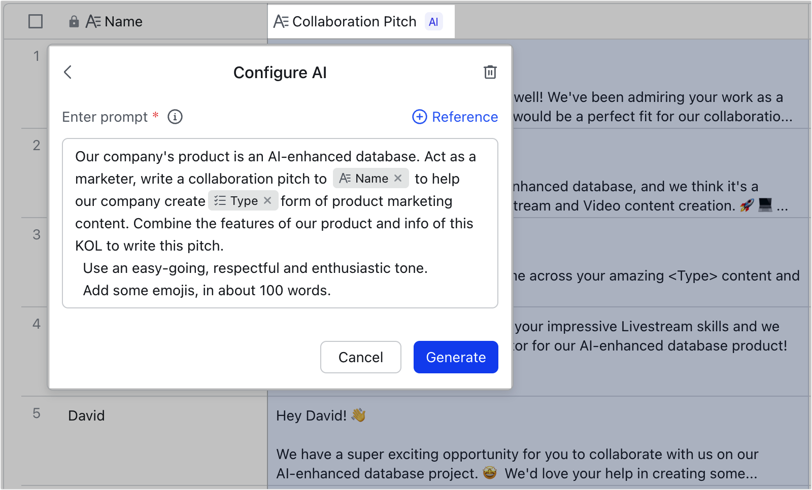 Use AI autofill in Base