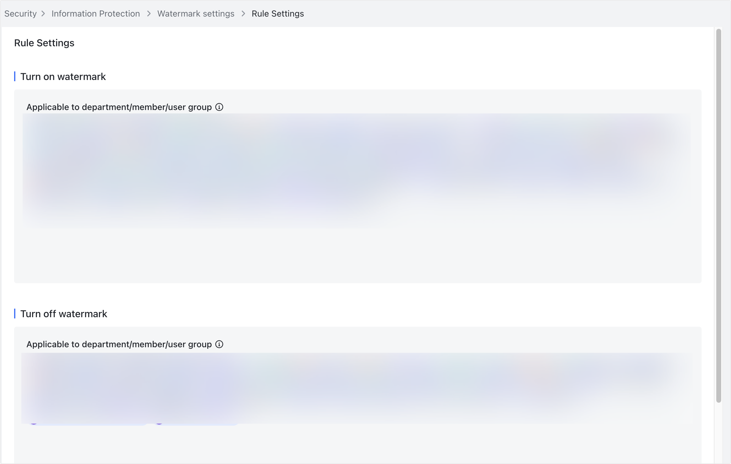Admin | Set watermarks based on the organizational structure