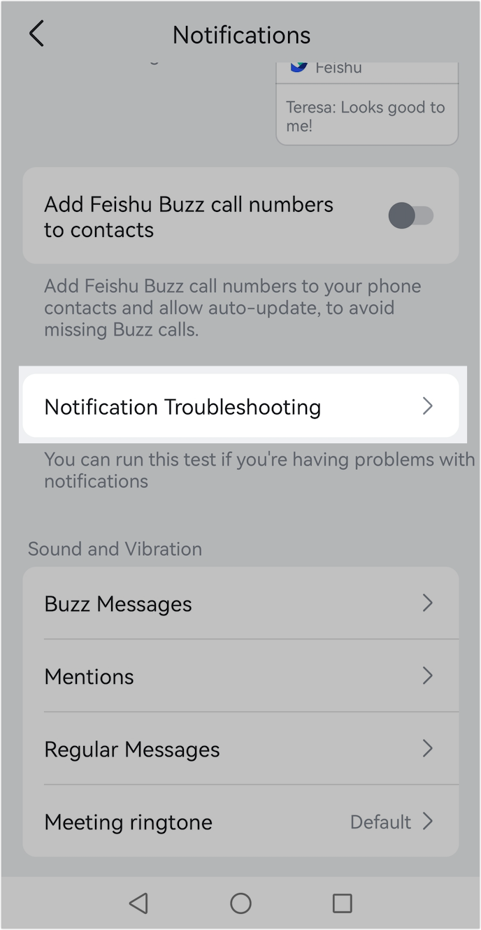 Troubleshoot Feishu notification issues on Android devices