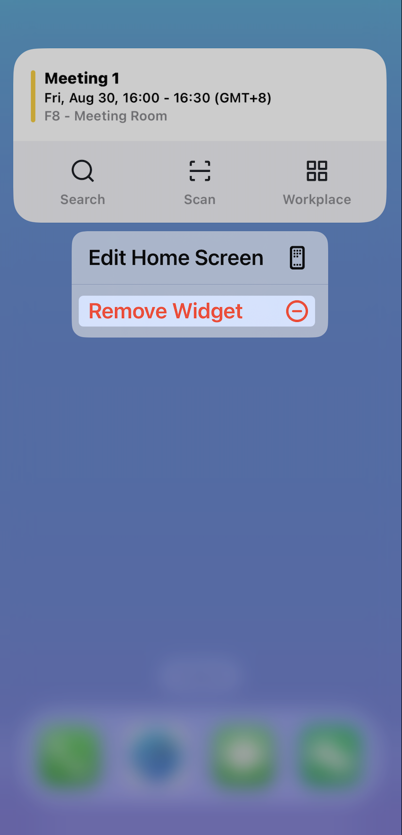 Add and use a Feishu Calendar widget on your mobile device