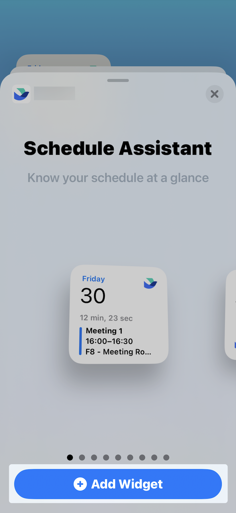 Add and use a Feishu Calendar widget on your mobile device